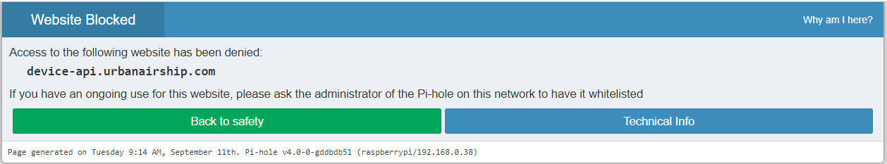 Pihole - Custom block page - Tech Blog Pihole - Custom block page - Tech Blog