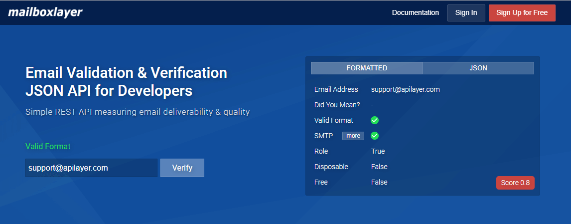 Mailboxlayer - Mail varification api - Tech Blog