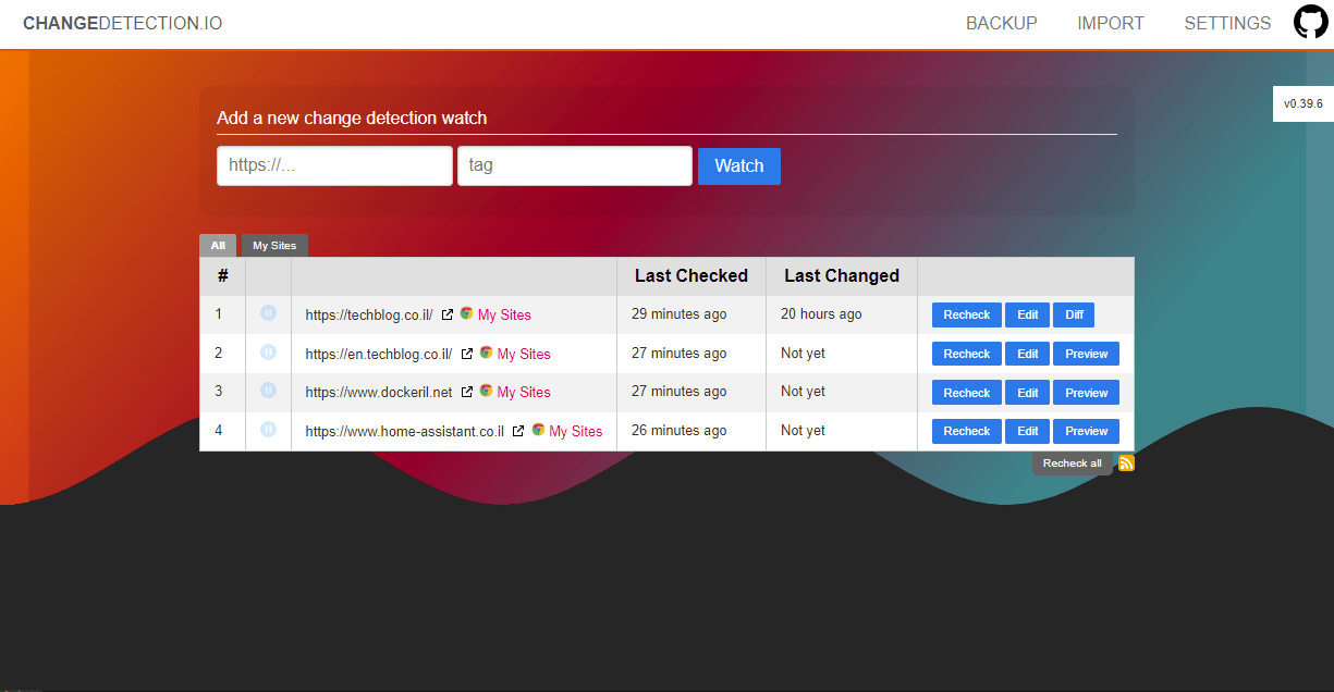 Changedetection - Self-Hosted, Open Source, Change Monitoring of Web Pages - Tech Blog
